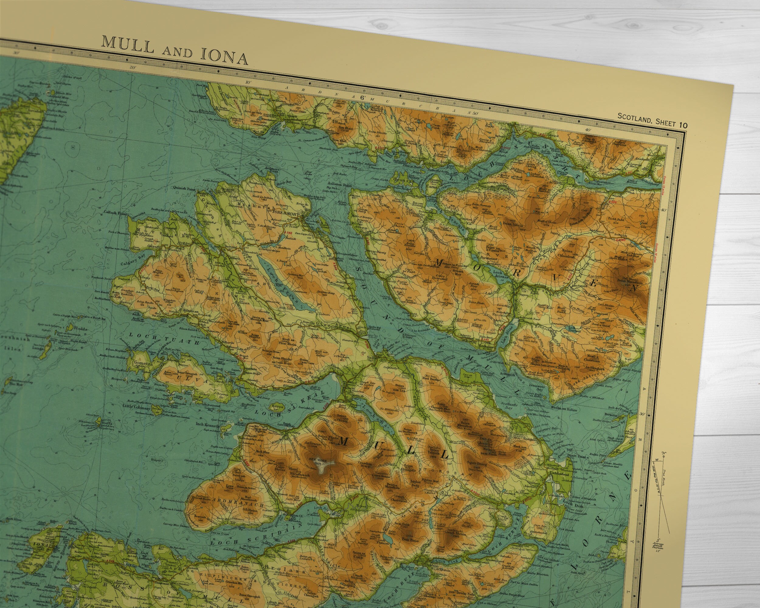 Old Map of Iona & Mull Lochaline Coll Ulva Tiree Kintra - Etsy UK