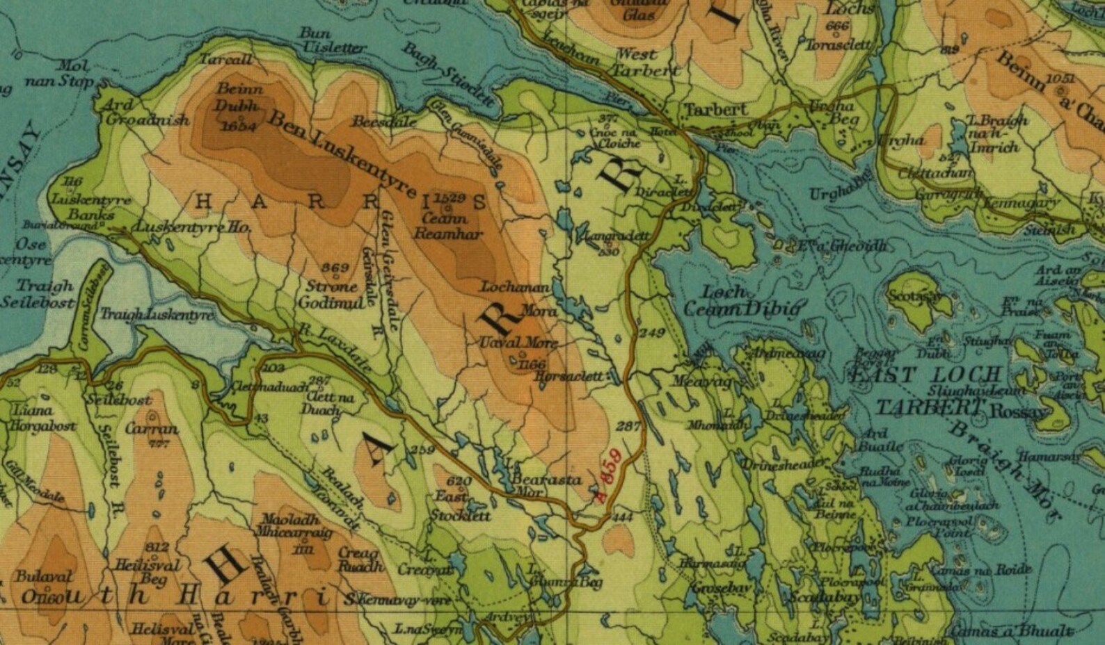 Old Map of Harris Lewis Outer Hebrides of Scotland - Etsy UK