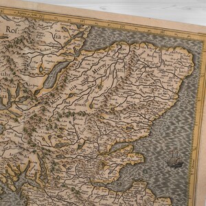 Medieval Old Map of Scotland - Giclée Reproduction of Vintage Map | Old ...
