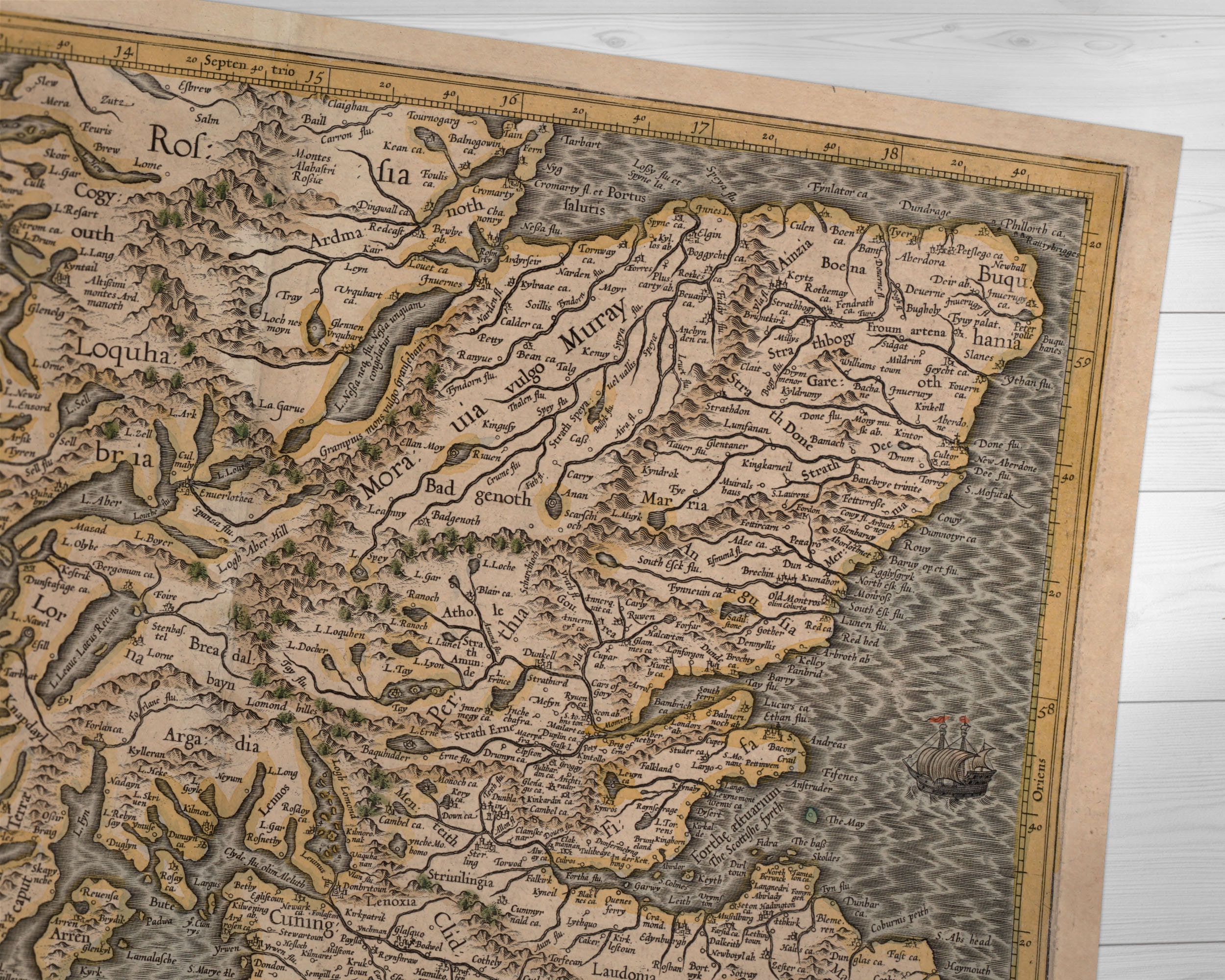 Medieval Old Map of Scotland Giclée Reproduction of Vintage - Etsy