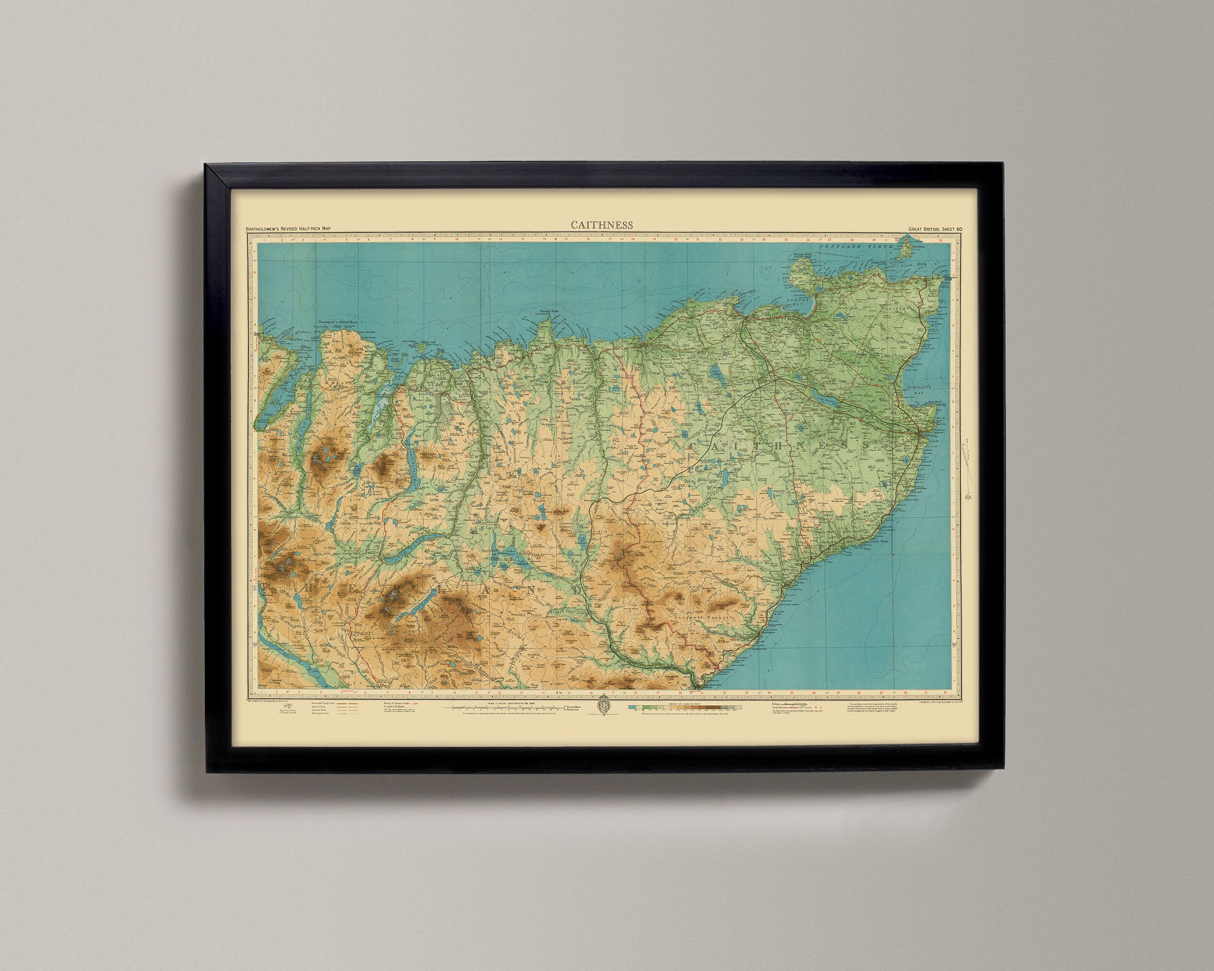 Caithness Old Map | Old Map of Wick, Thurso, Dunnet, Reay, Strathy ...