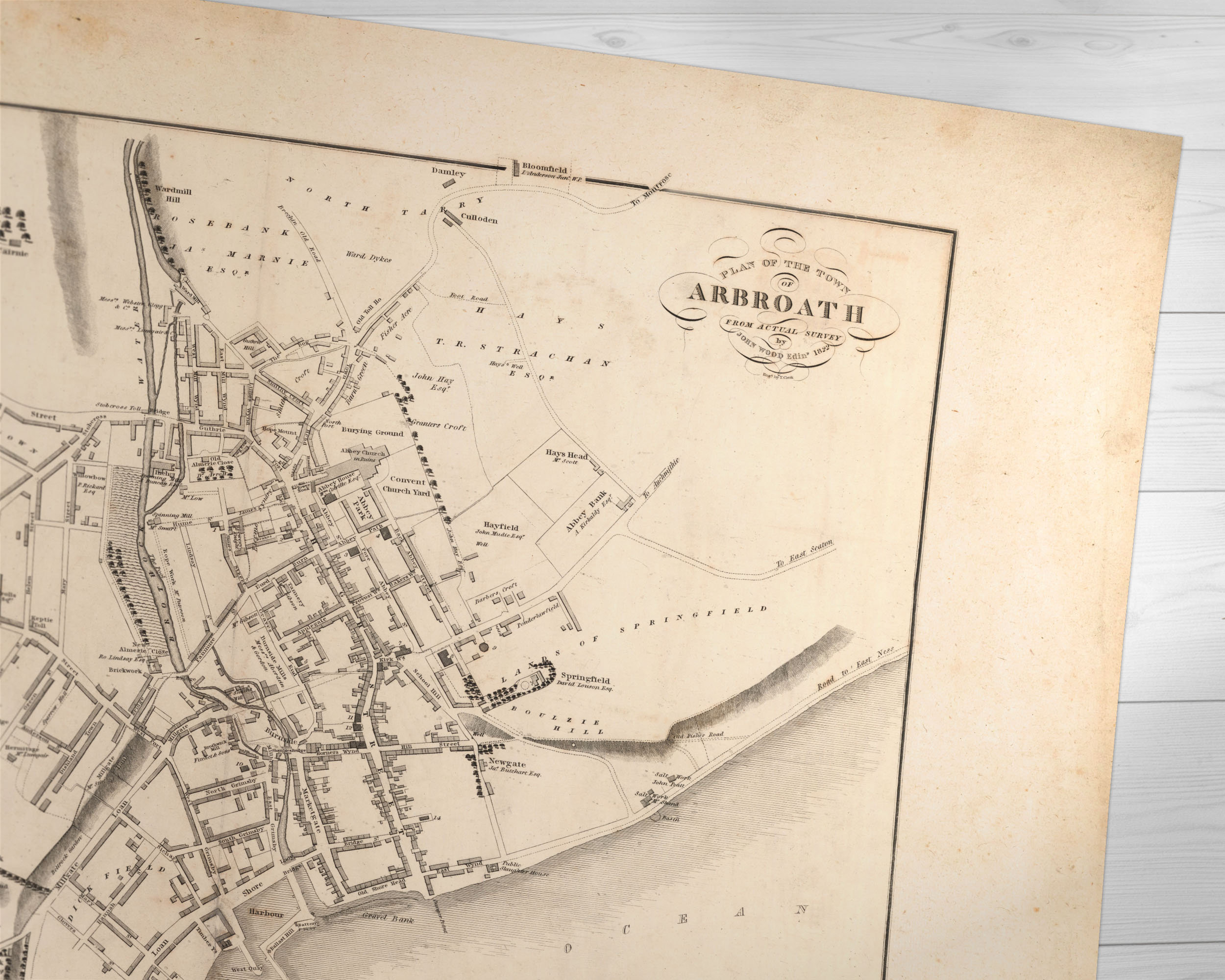 Arbroath Antique Map Fine Art Print Antique Map of - Etsy UK