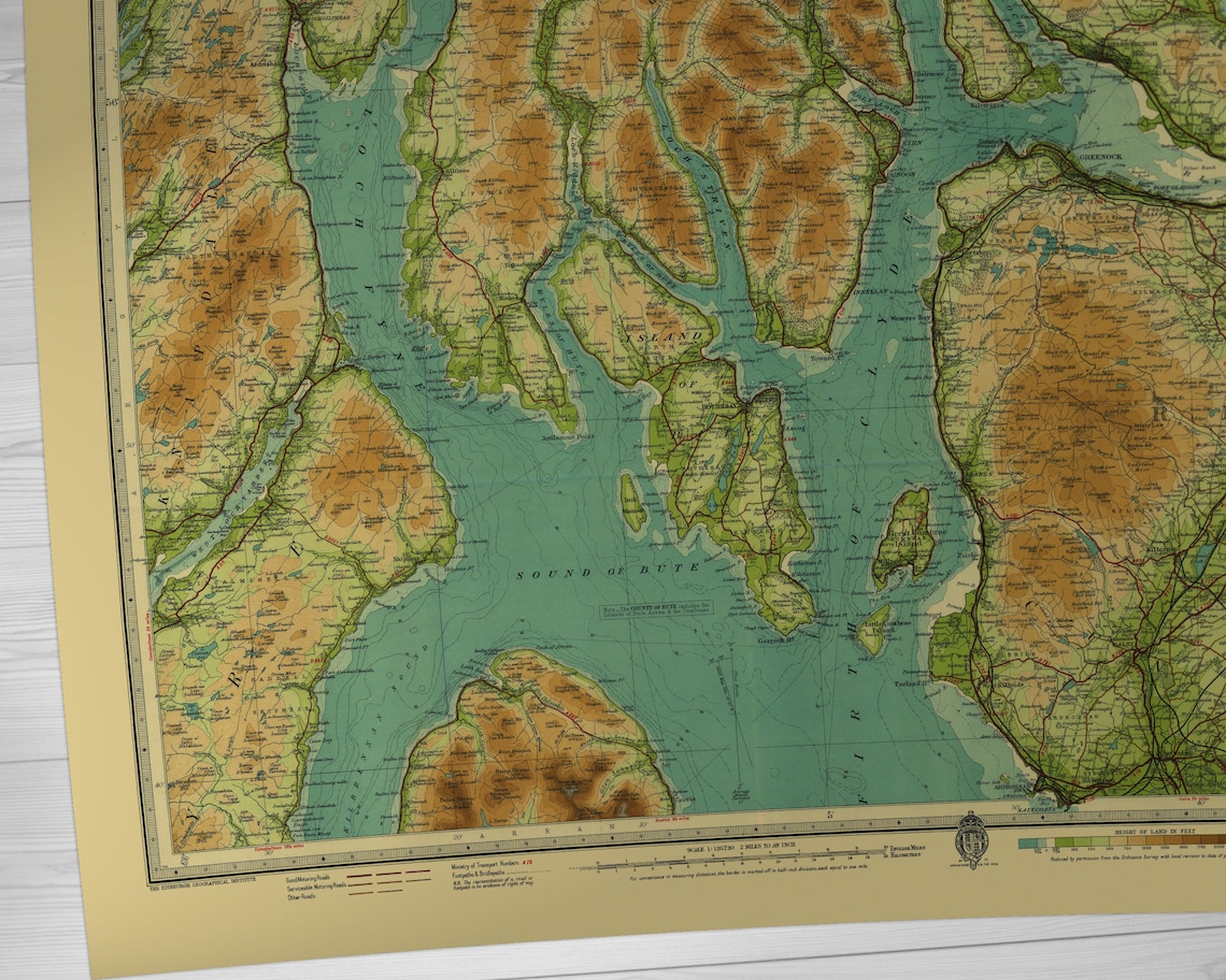 Firth of Clyde | Old Map of Glasgow, Fintry, Dunlop, Dunoon, Greenock ...