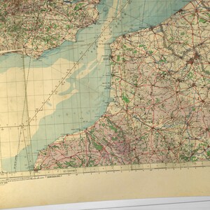 Old Map of English Channel Wwii-era - British War Office GSGS 4369 ...