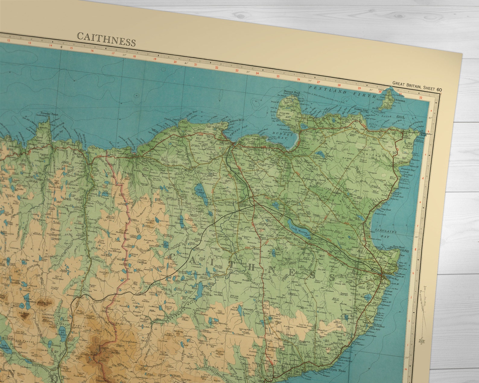 Caithness Old Map Old Map of Wick Thurso Dunnet Reay - Etsy UK