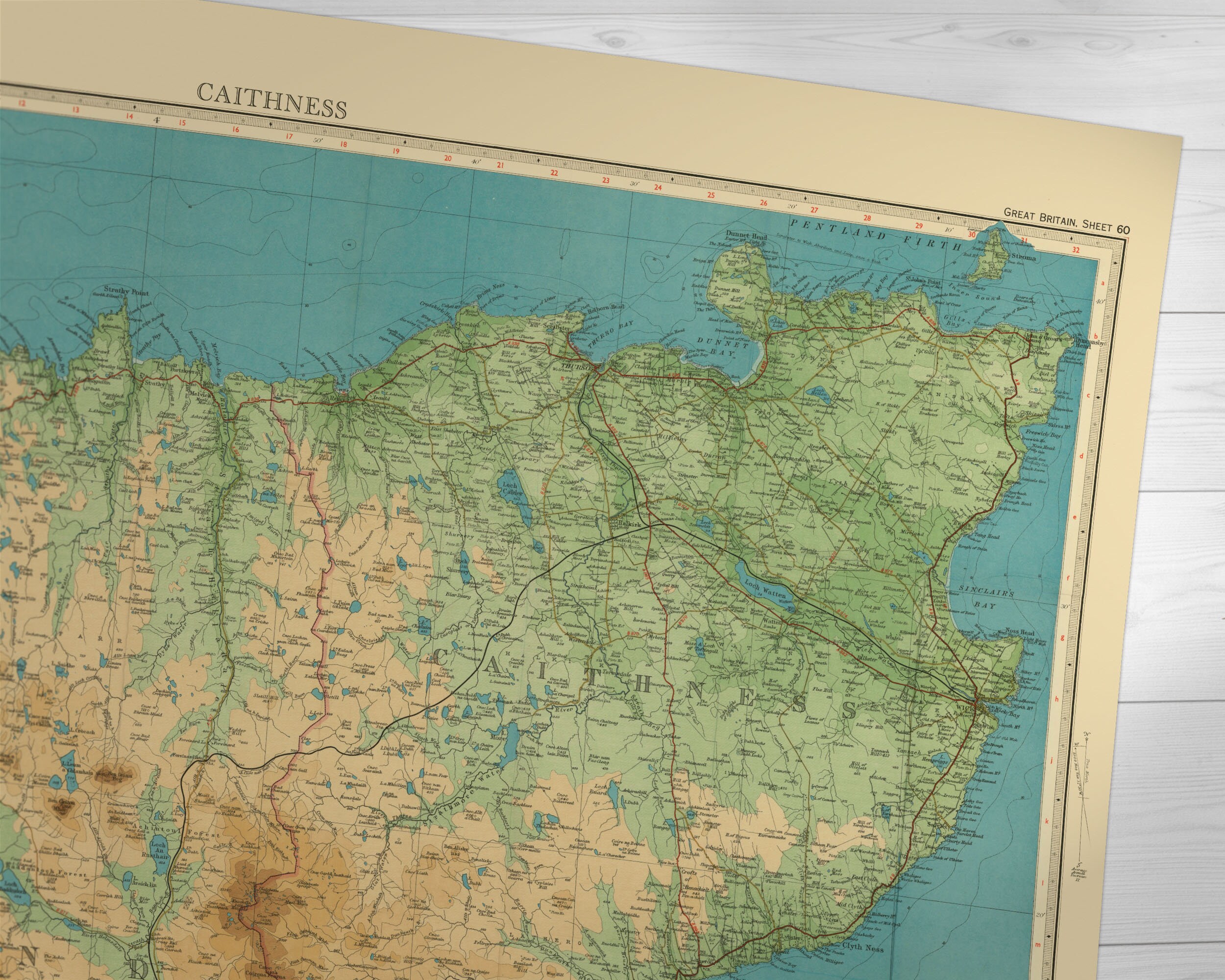 Caithness Old Map Old Map of Wick Thurso Dunnet Reay - Etsy UK