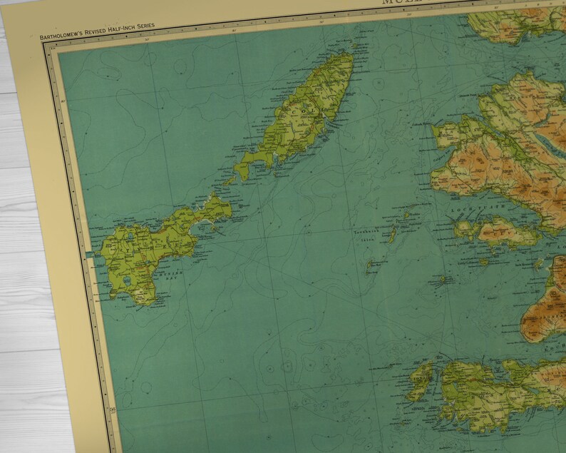Old Map of Iona & Mull Lochaline Coll Ulva Tiree Kintra - Etsy UK