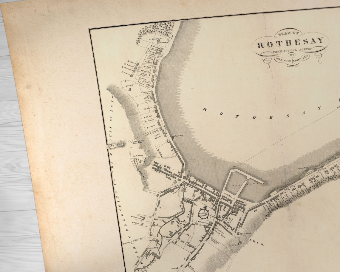Old Map of Rothesay Old Map Print Rothesay Old Map - Etsy UK