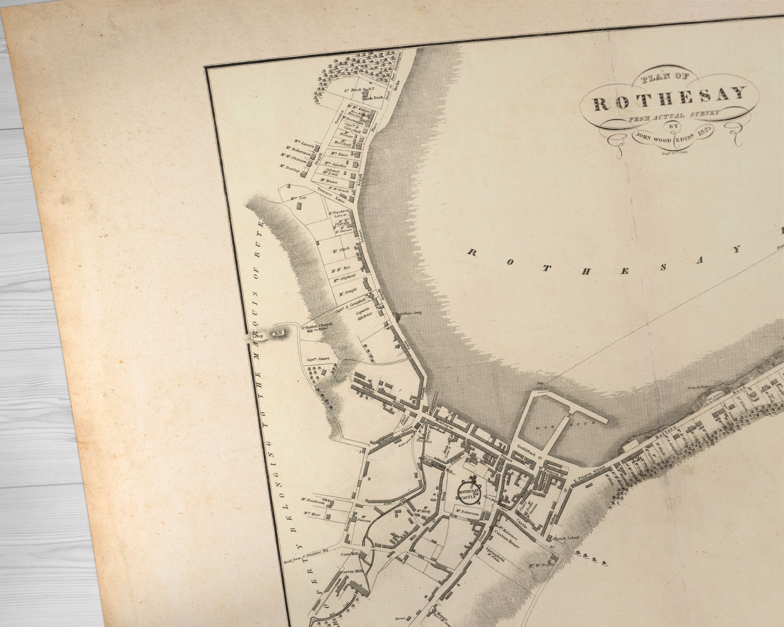 Old Map of Rothesay Old Map Print Rothesay Old Map - Etsy UK