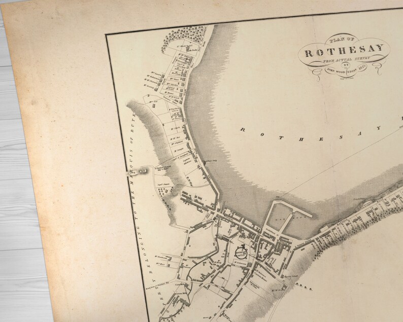 Old Map of Rothesay | Old Map Print | Rothesay Old Map, Rothesay ...
