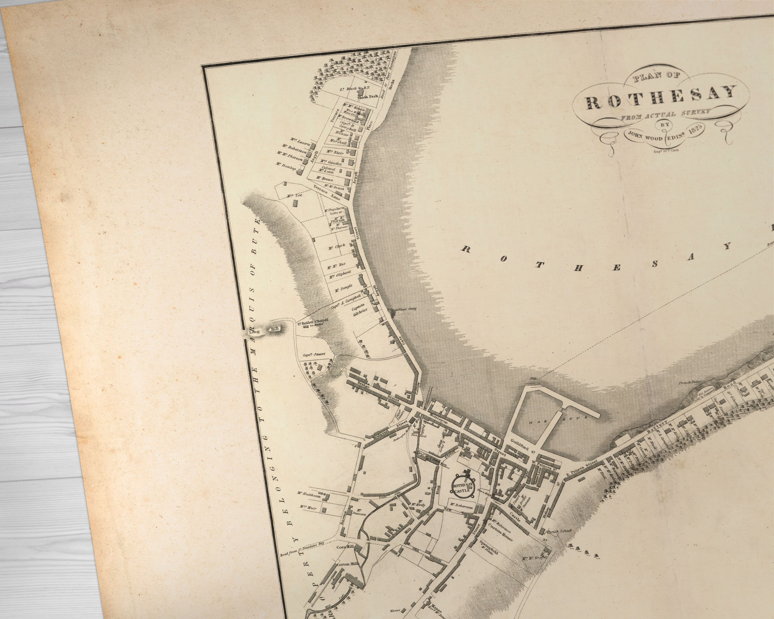 Old Map of Rothesay Old Map Print Rothesay Old Map - Etsy UK