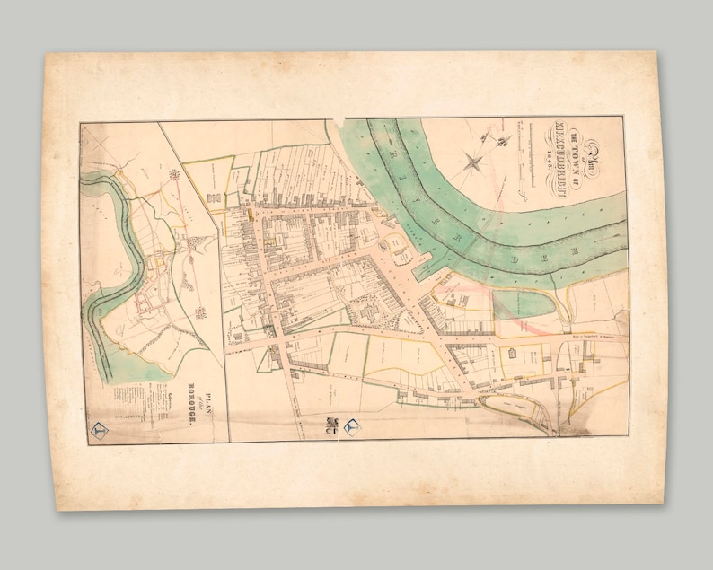 Old Map Of Kirkcudbright Old Map Print Kirkcudbright Map | Etsy