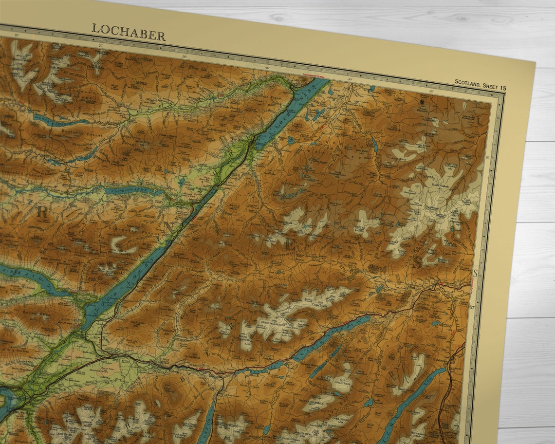 Lochaber Old Map Fort Augustus Invergarry Fort William - Etsy