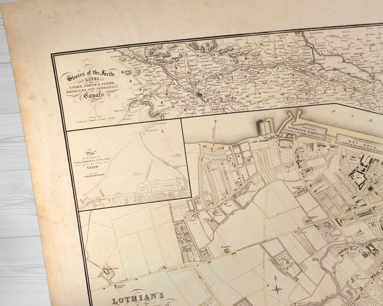 Old Map of Leith Old Map Print Leith Old Map, Leith Vintage Map, Leith ...