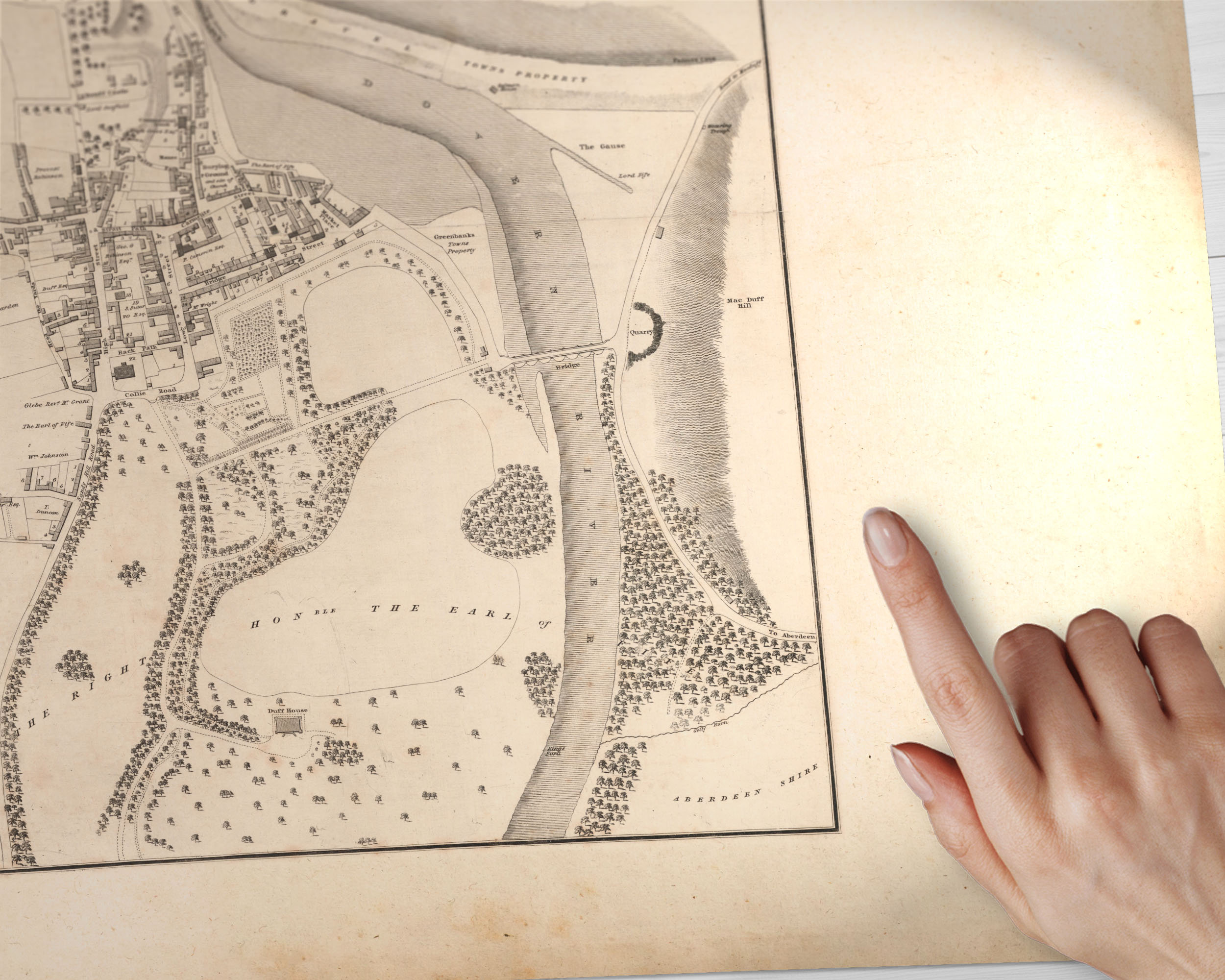 Banff Old Map Fine Art Print Vintage Map of Banff, Moray, Morayshire ...