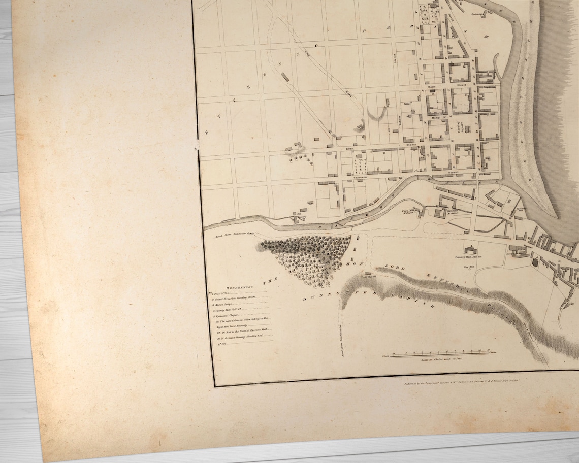 Old Map of Stonehaven Old Map Print Stonehaven Old Map - Etsy UK