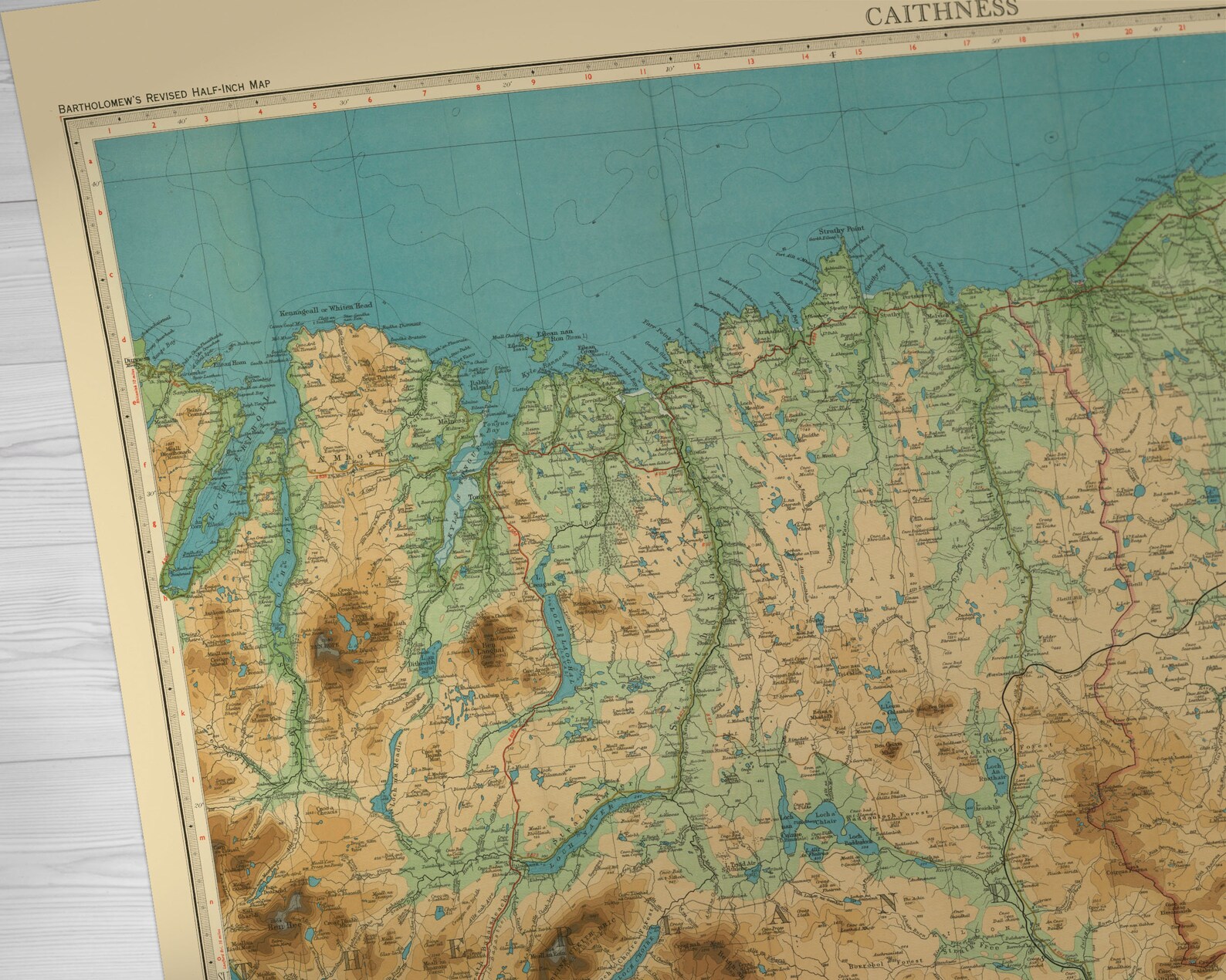 Caithness Old Map | Old Map of Wick, Thurso, Dunnet, Reay, Strathy ...