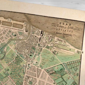 Old Map of Leith | Fine Art Print | Vintage Town Survey in Leith ...