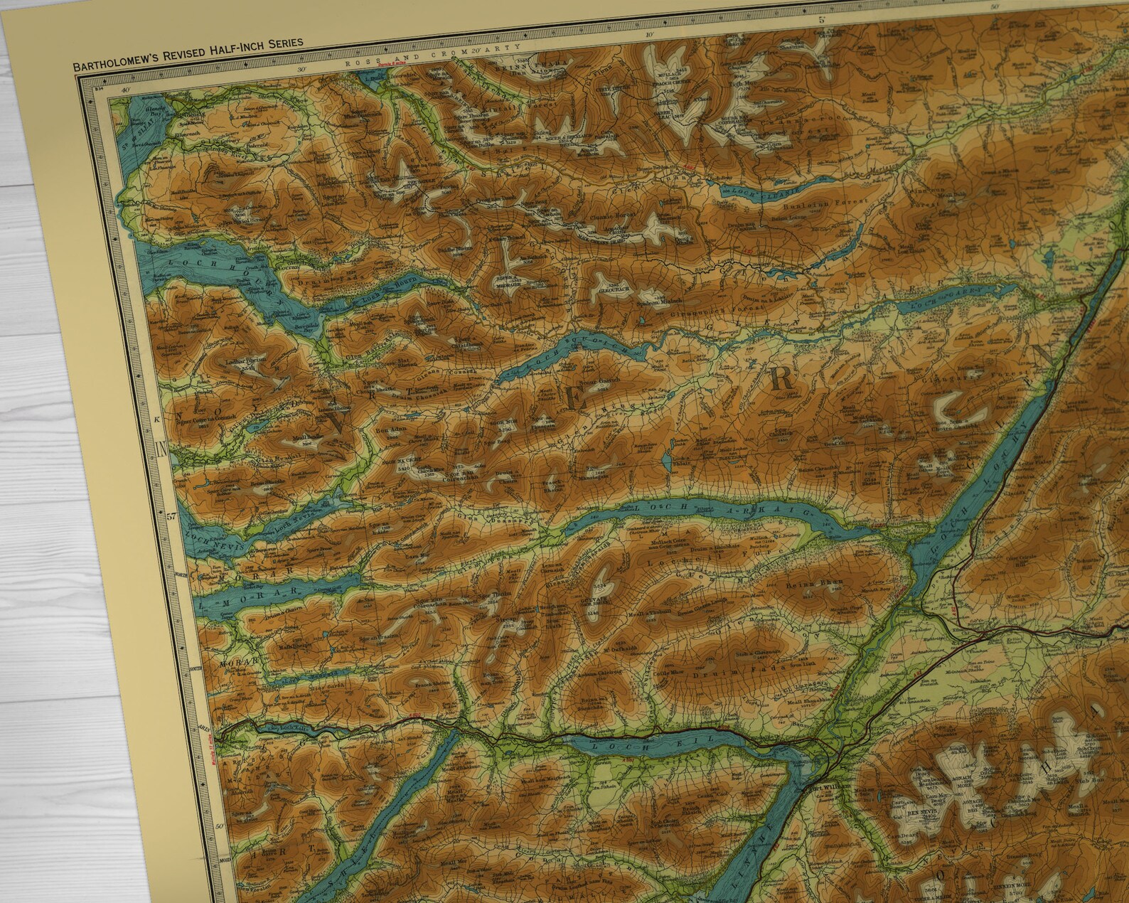 Lochaber Old Map Fort Augustus Invergarry Fort William - Etsy