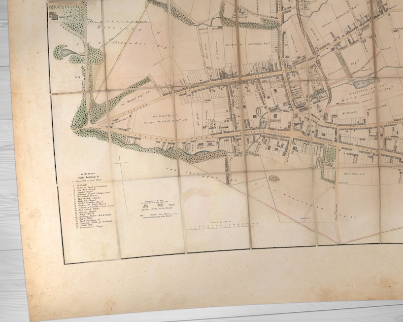 Old Map of Airdrie Old Map Print Airdrie Old Map Airdrie | Etsy UK