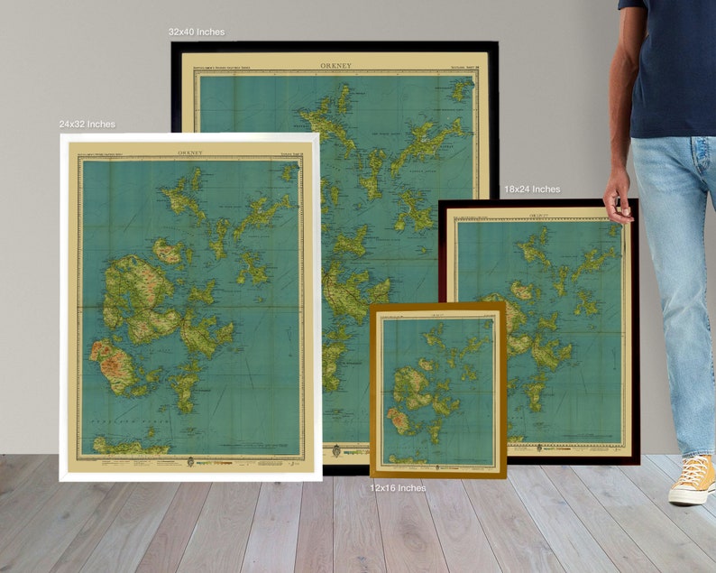 Old Map of Orkney | Kirkwall, Rousay, Westray, Hoy, Deerness, Shapinsay ...