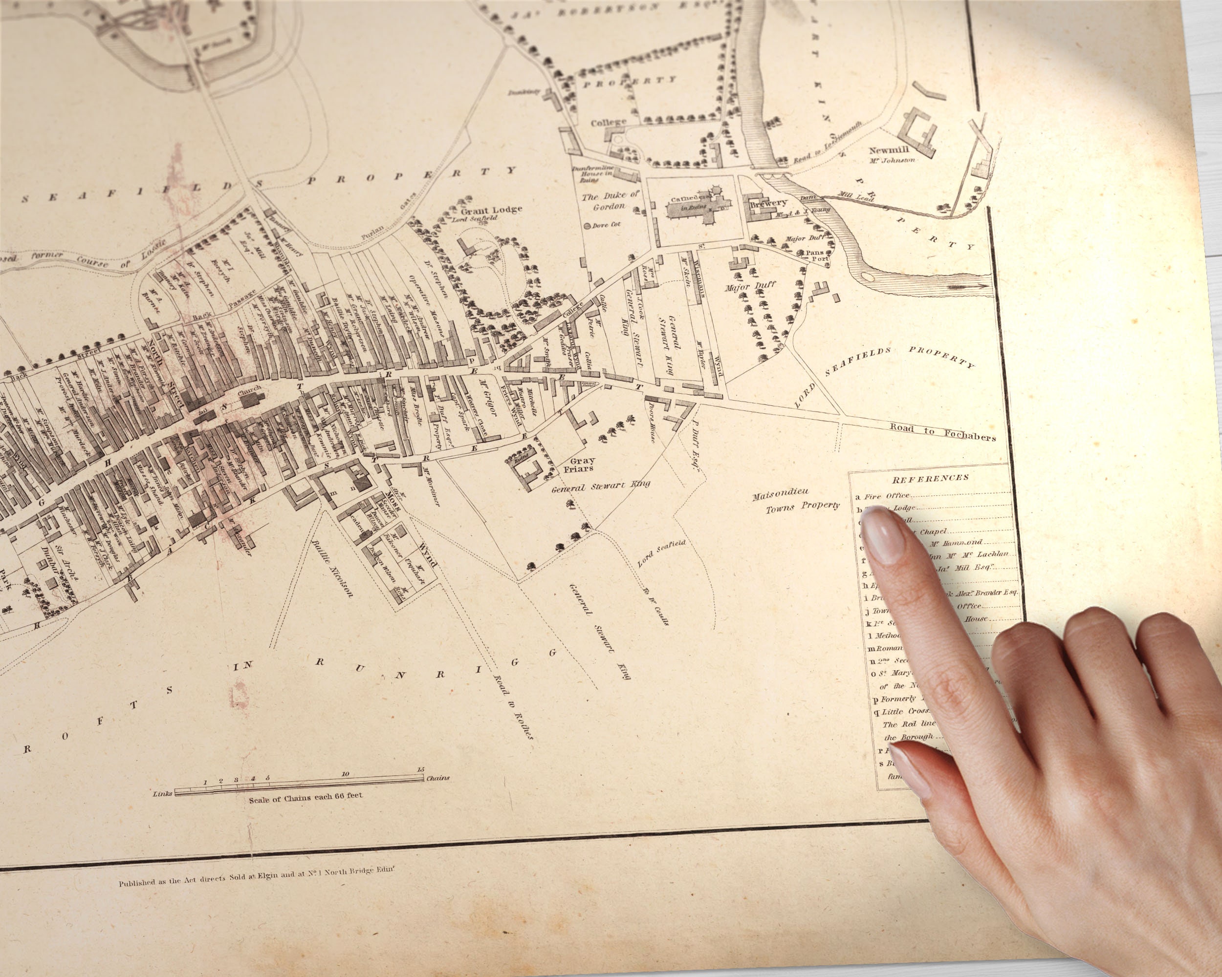 Old Map of Elgin | Old Map Print | Elgin Old Map, Elgin Vintage Map ...