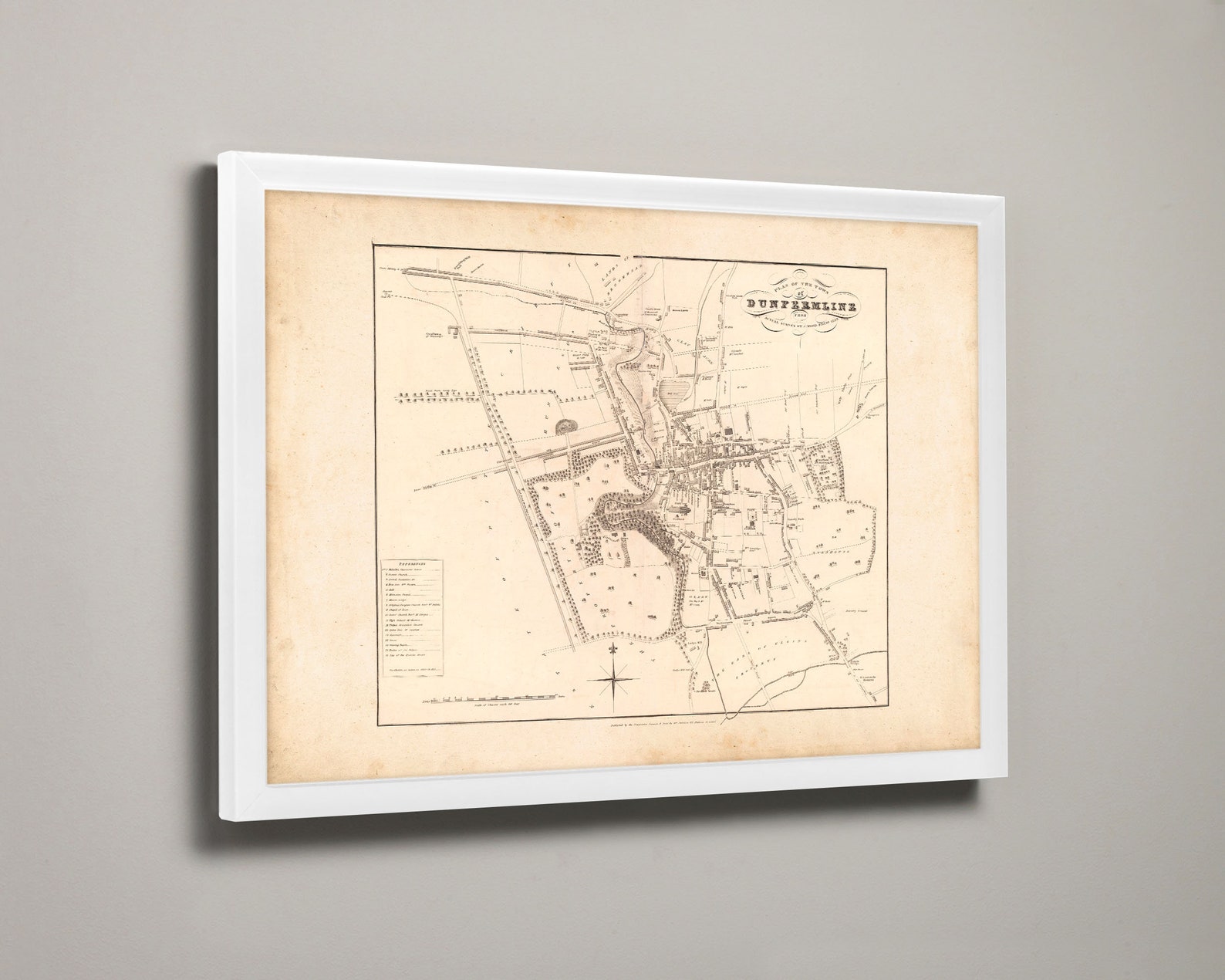 Old Map of Dunfermline | Old Map Print | Dunfermline Old Map ...