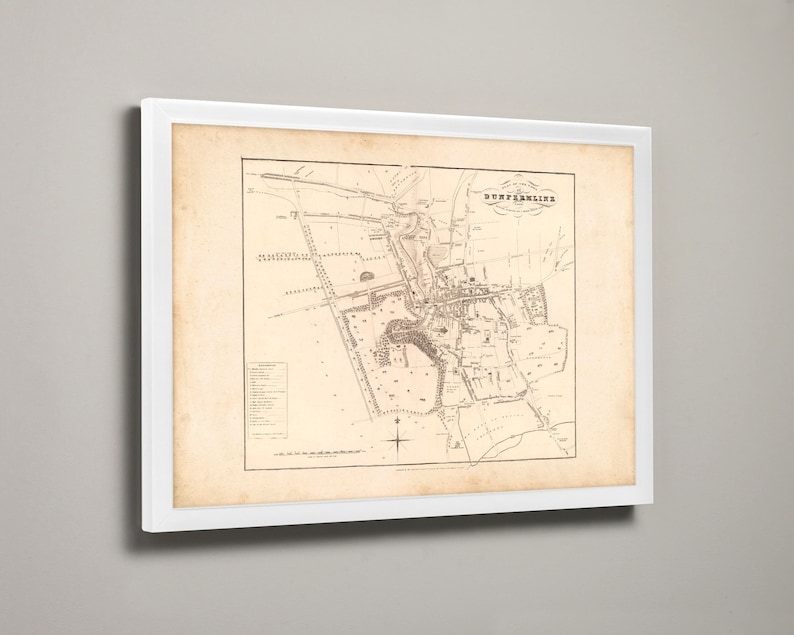 Old Map of Dunfermline | Old Map Print | Dunfermline Old Map ...