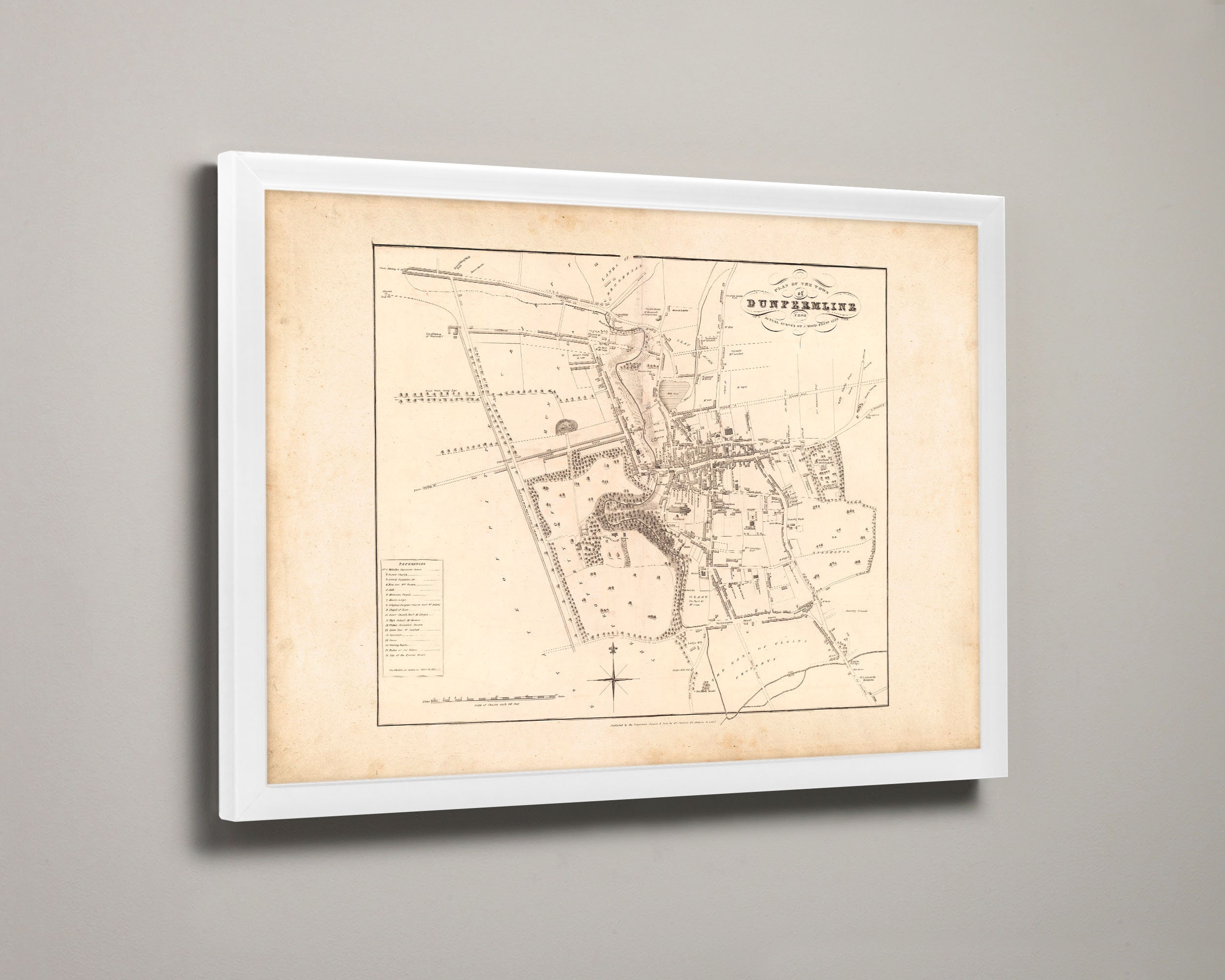 Old Map of Dunfermline | Old Map Print | Dunfermline Old Map ...