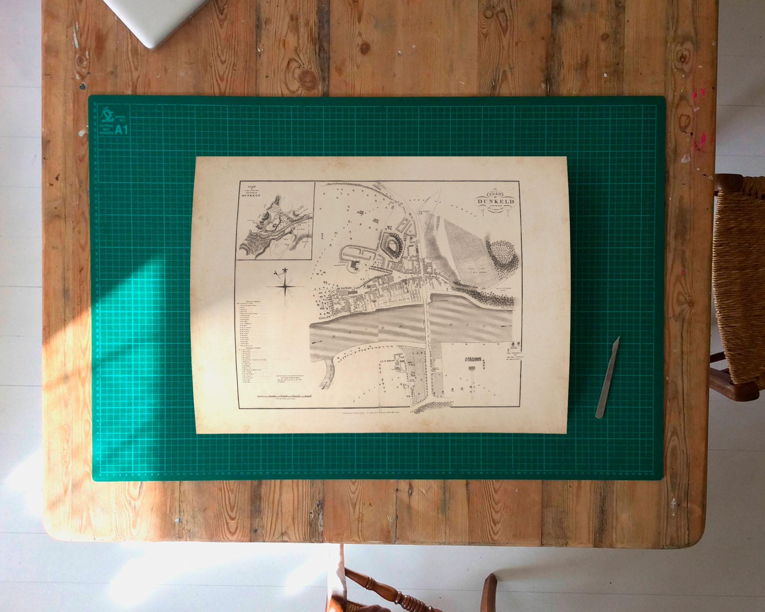 Old Map of Dunkeld | Old Map Print | Dunkeld Old Map, Dunkeld Vintage ...