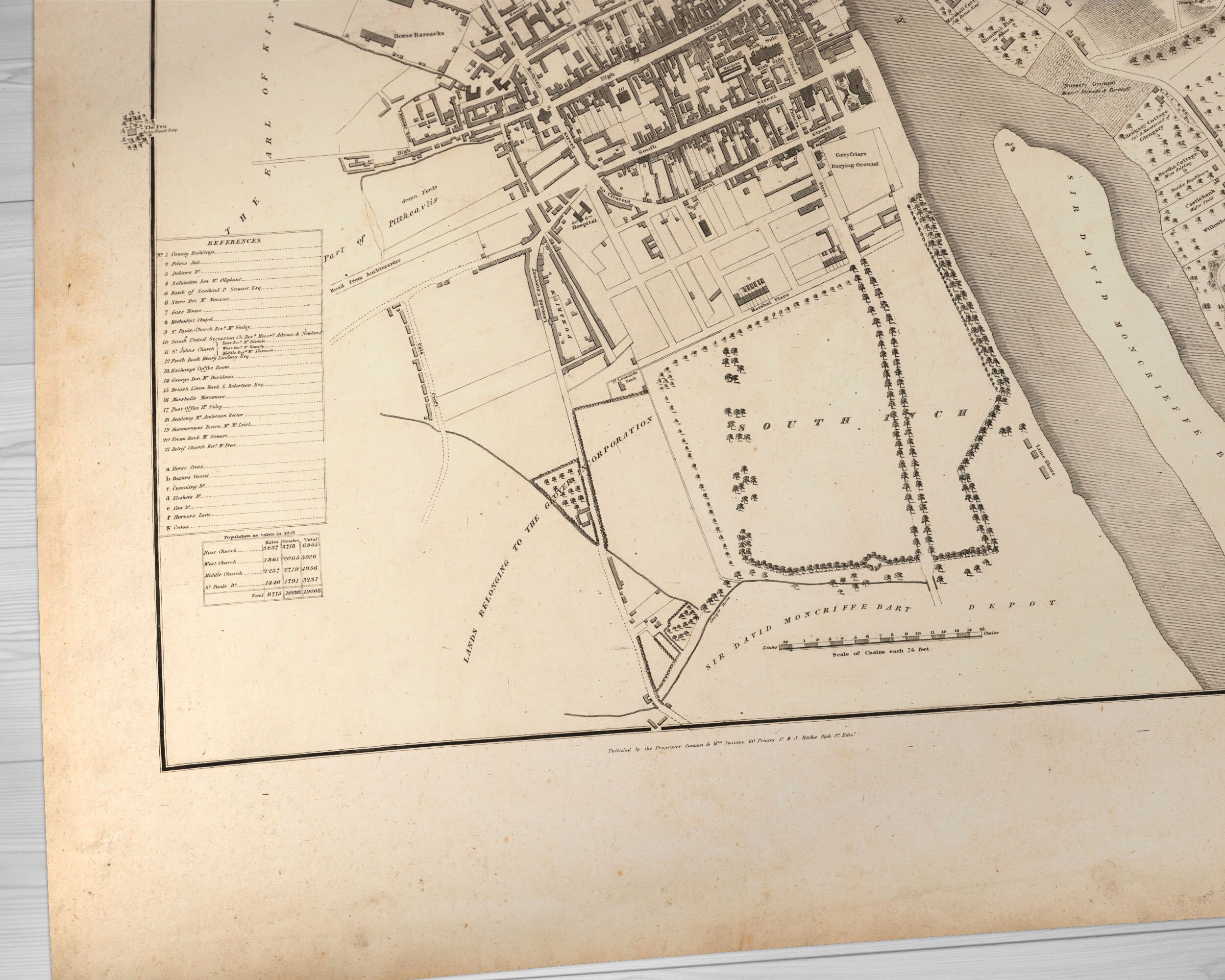 Old Map of Perth | Old Map Print | Perth Old Map, Perth Vintage Map ...