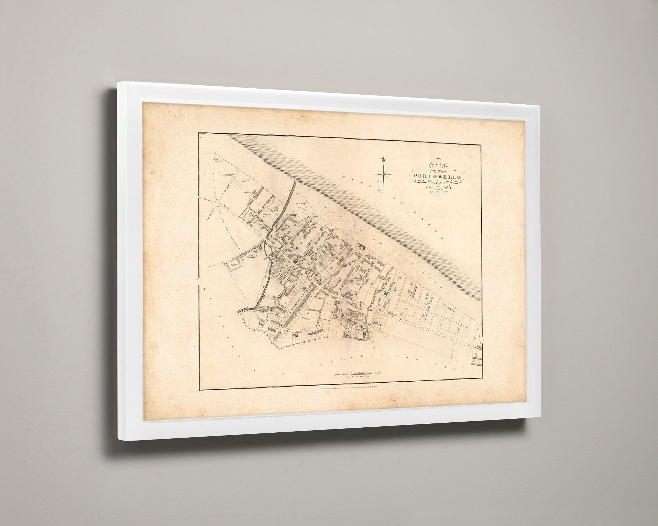 Old Map of Portobello, Edinburgh | Fine Art Print | Old Town Survey of ...