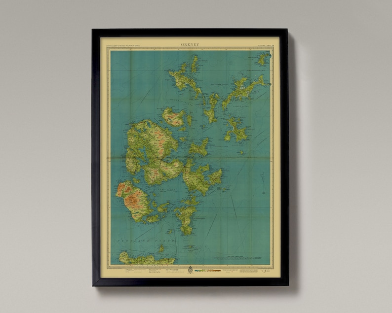 Old Map of Orkney | Kirkwall, Rousay, Westray, Hoy, Deerness, Shapinsay ...