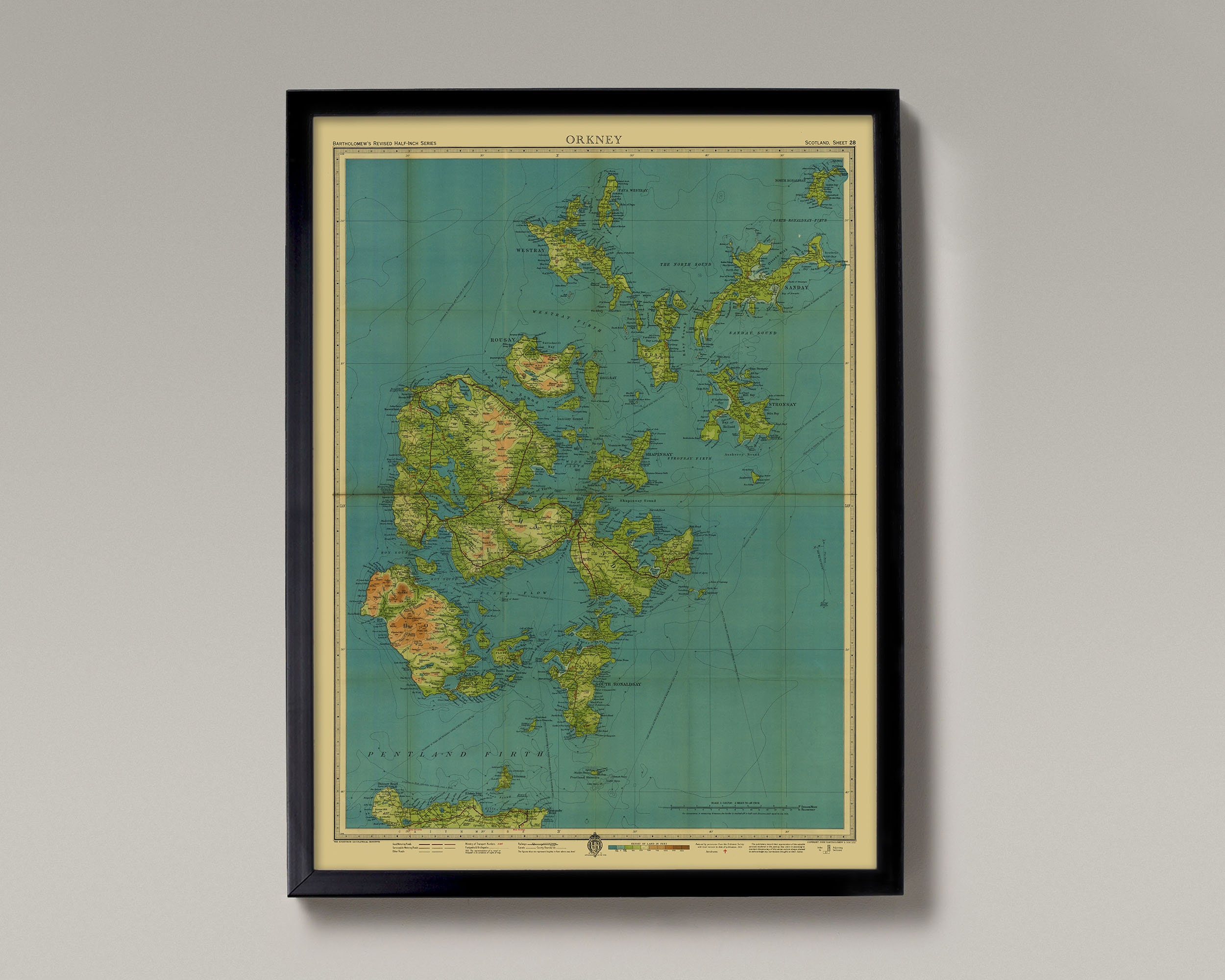 Old Map of Orkney | Kirkwall, Rousay, Westray, Hoy, Deerness, Shapinsay ...