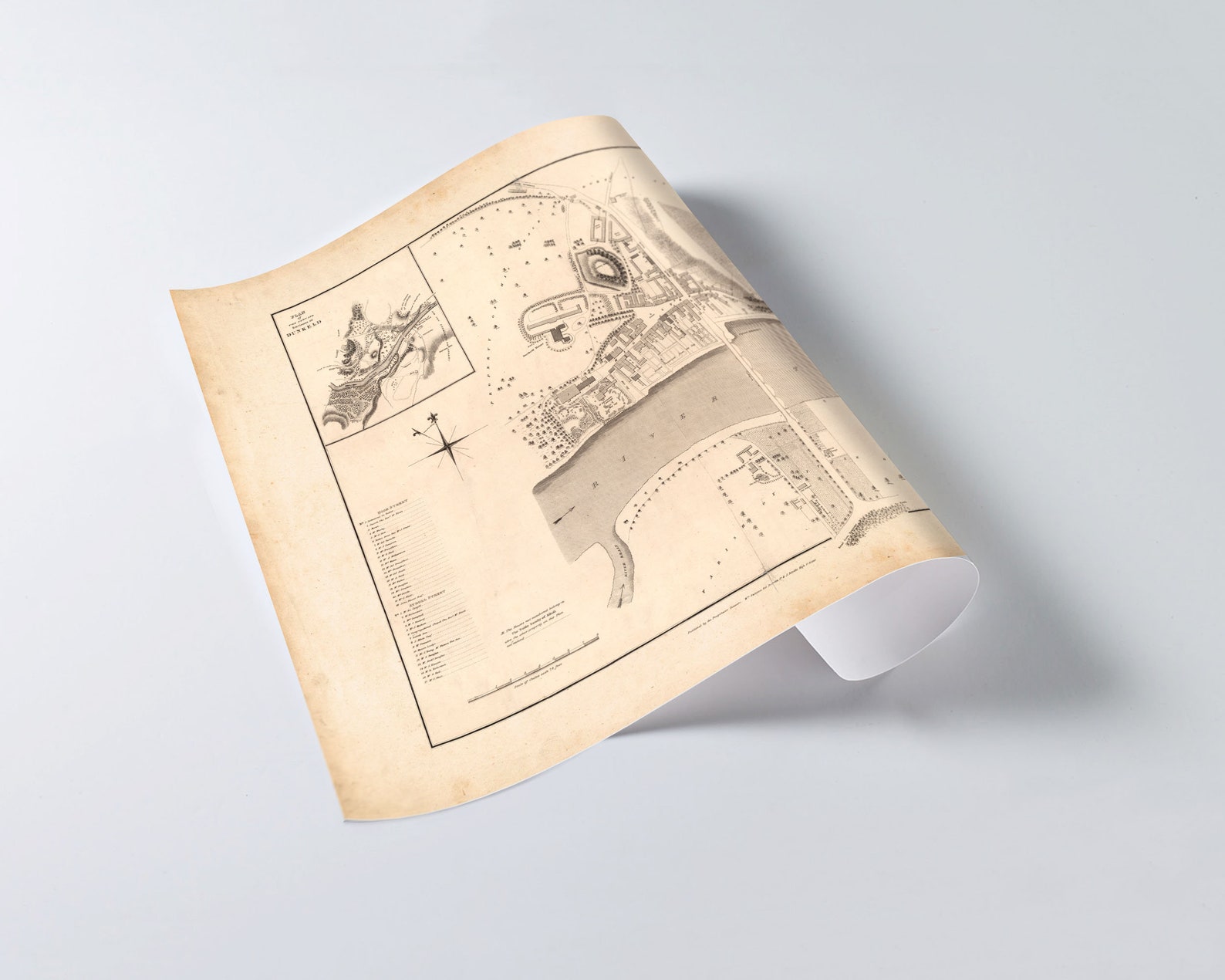 Old Map of Dunkeld | Old Map Print | Dunkeld Old Map, Dunkeld Vintage ...