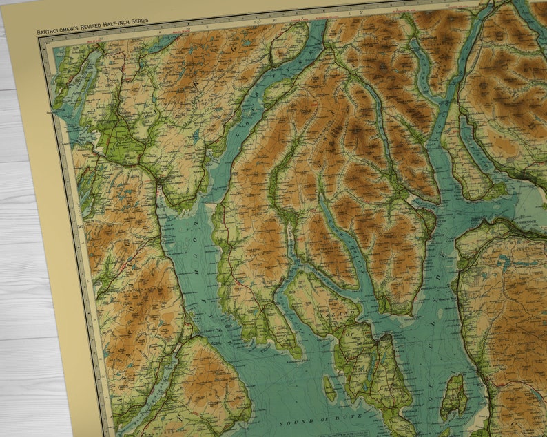 Firth of Clyde | Old Map of Glasgow, Fintry, Dunlop, Dunoon, Greenock ...
