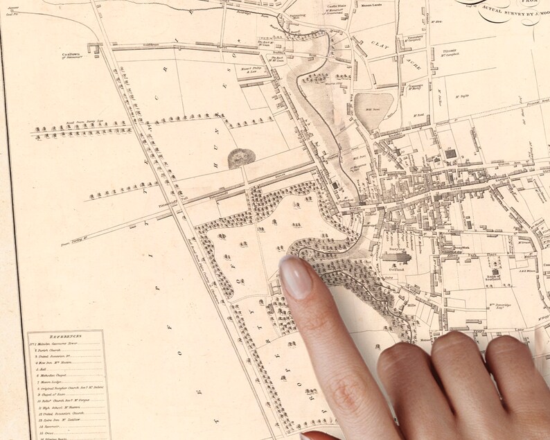 Old Map Of Dunfermline Old Map Print Dunfermline Old Map | Etsy
