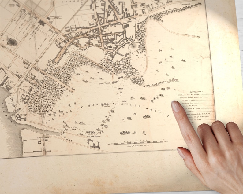 Old Map of Alloa Old Map Print Alloa Old Map, Alloa Vintage Map, Alloa ...