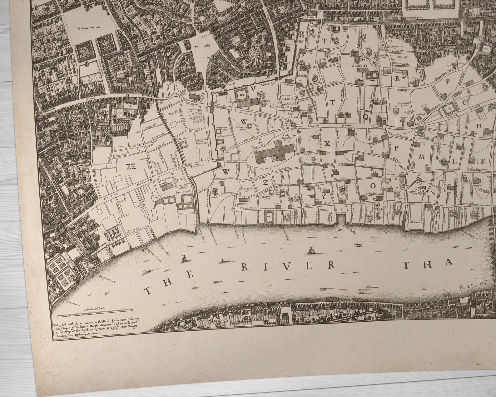 Old London Map 1667 after the great fire. Londinium Thames | Etsy