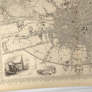 Old Map of Dublin, Historical Map of Dublin, Ireland | Fine Art Print ...