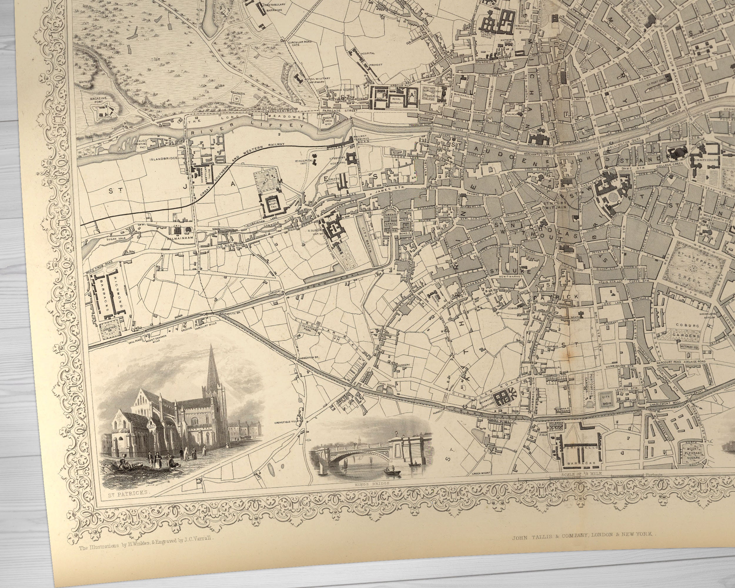 Old Map of Dublin Historical Map of Dublin Ireland Fine - Etsy UK