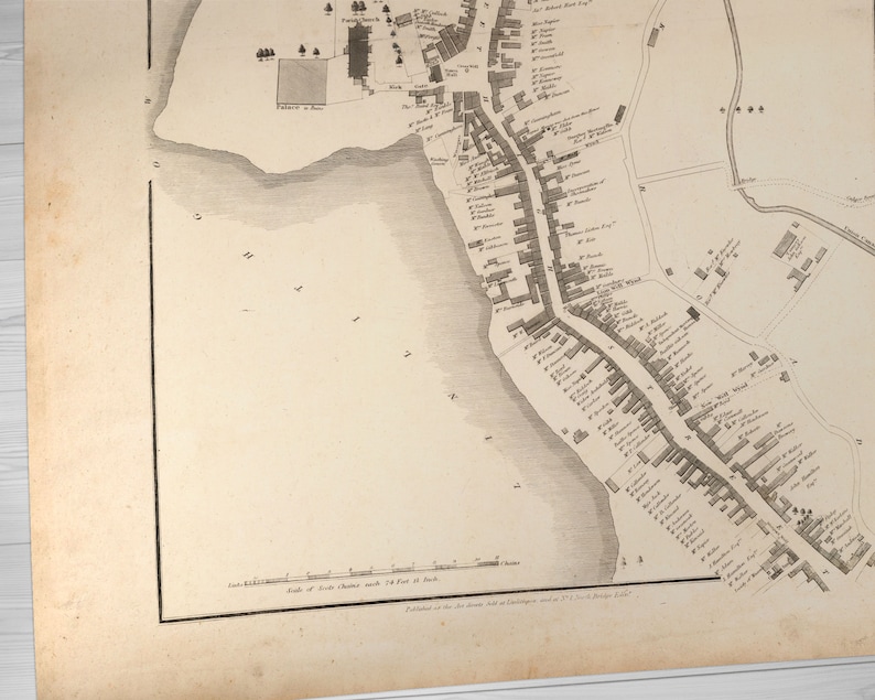 Old Map of Linlithgow | Old Map Print | Linlithgow Old Map, Linlithgow ...