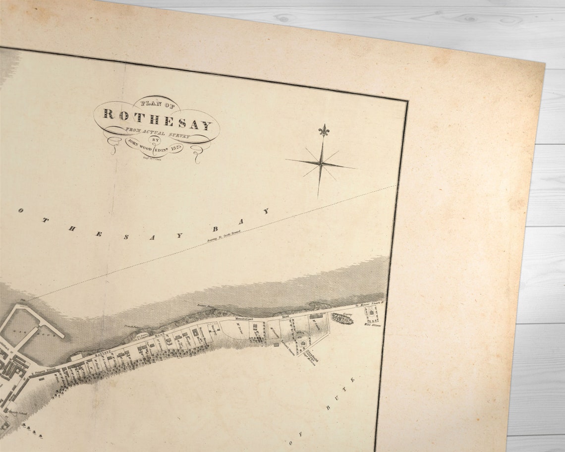 Old Map of Rothesay Old Map Print Rothesay Old Map - Etsy UK