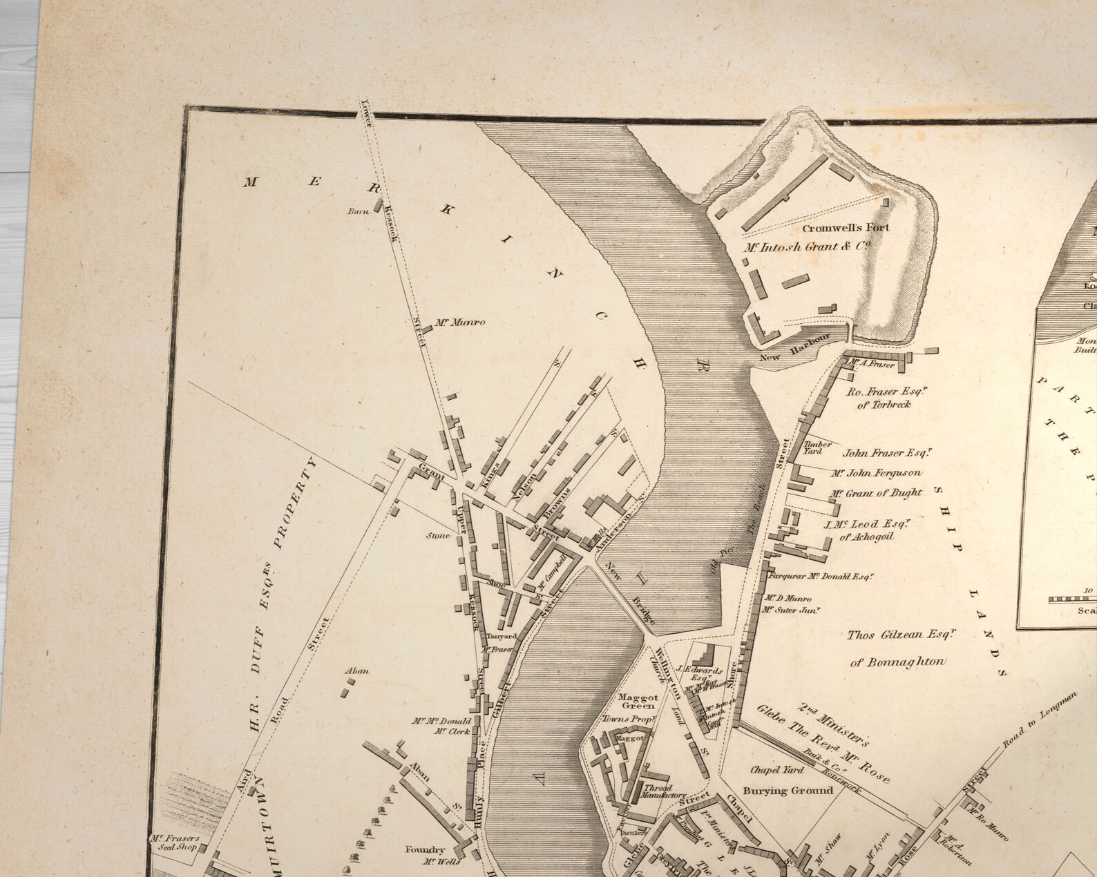 Old Map of Inverness Old Map Print Inverness Old Map, Inverness Gift ...