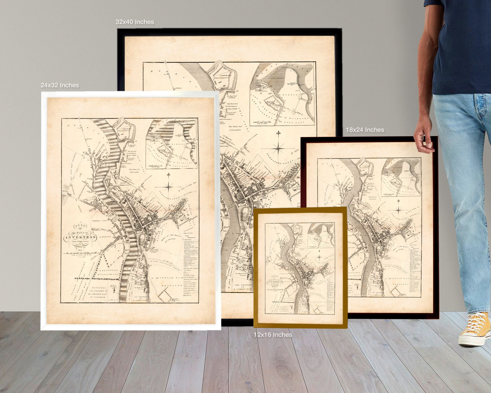 Old Map of Inverness | Old Map Print | Inverness Old Map, Inverness ...