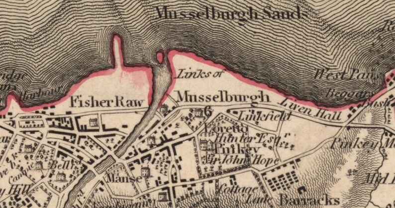 Old Map of Edinburgh | Gigantic Atlas Print Vintage Edinburgh Map Print ...
