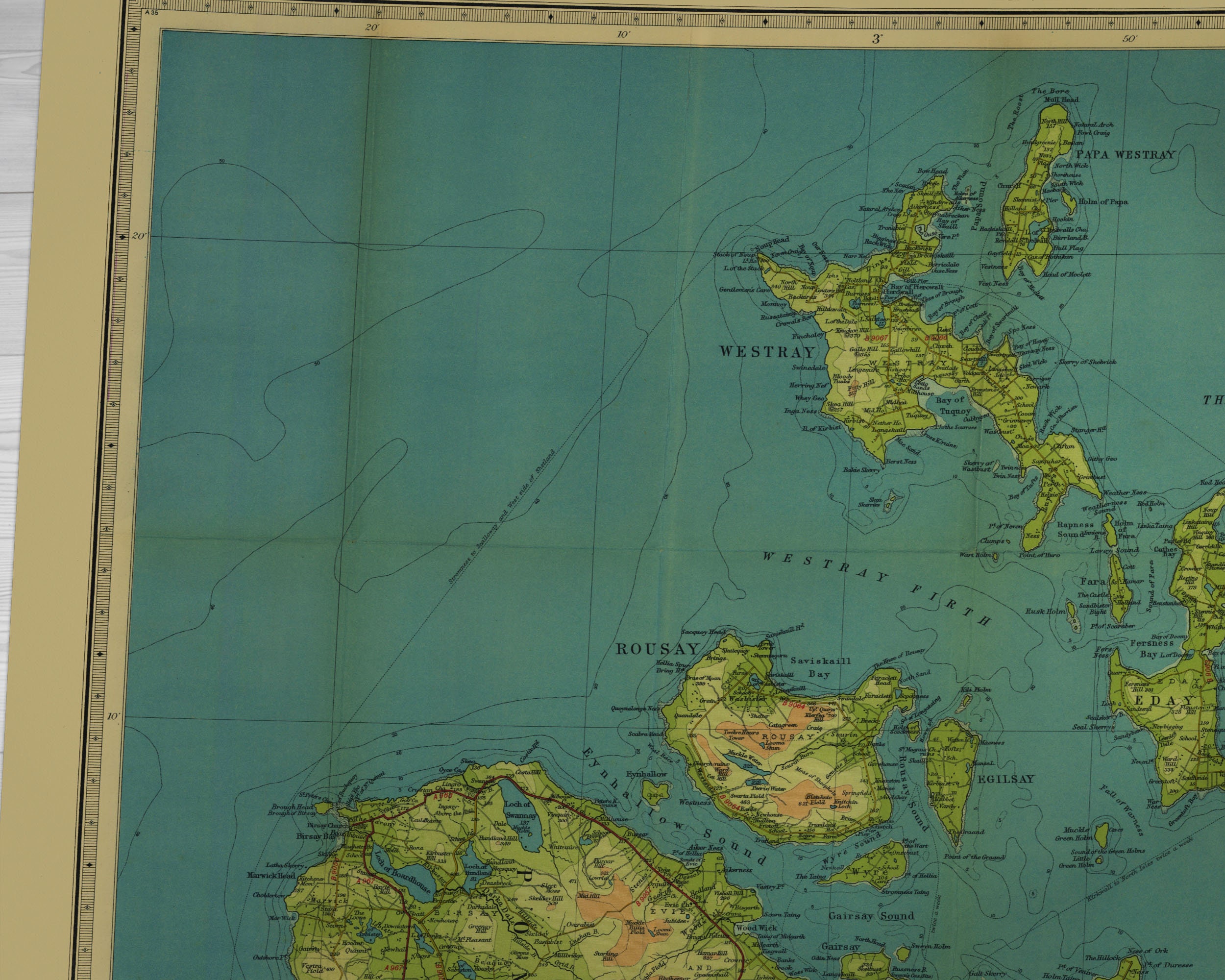 Old Map of Orkney | Kirkwall, Rousay, Westray, Hoy, Deerness, Shapinsay ...