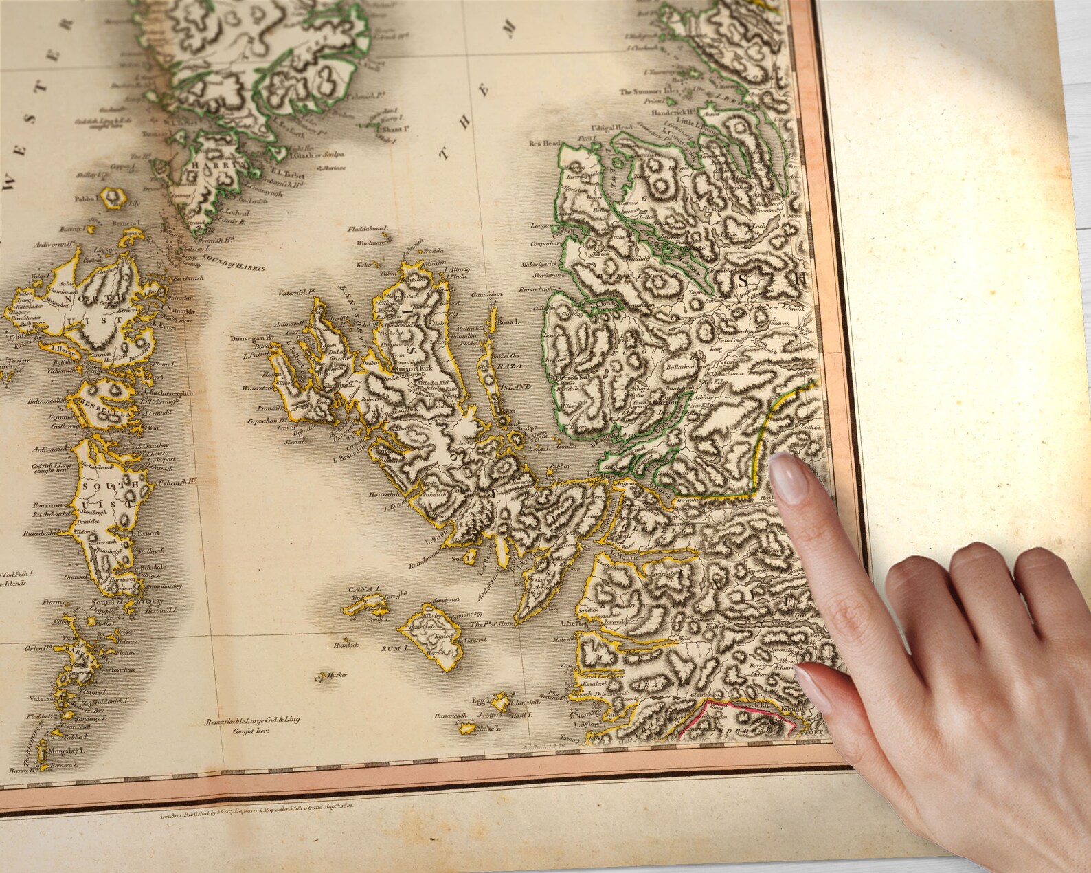 Antique Map of the Outer Hebrides | Map Print Shows; Isle of Lewis ...