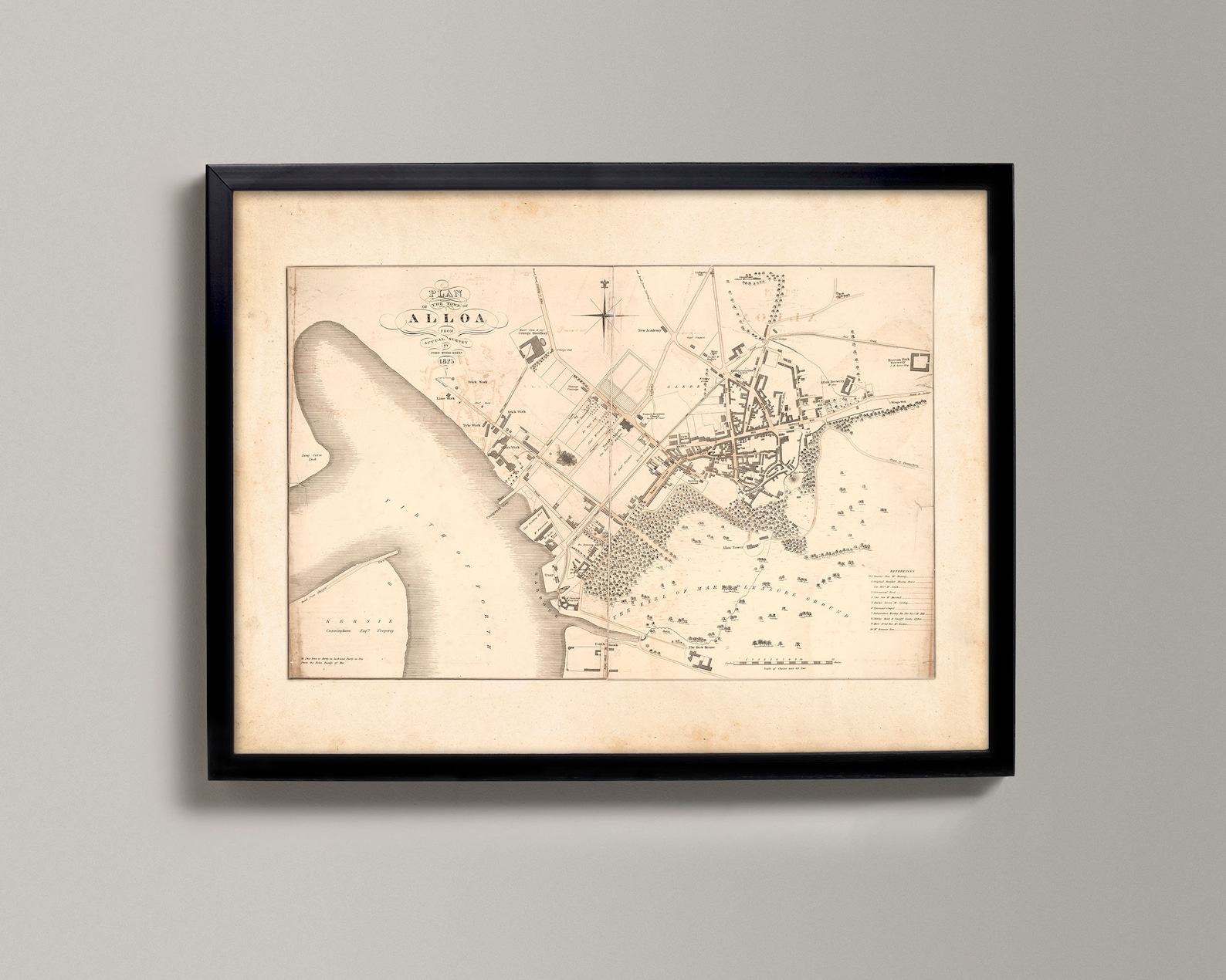 Old Map of Alloa | Old Map Print | Alloa Old Map, Alloa Vintage Map ...