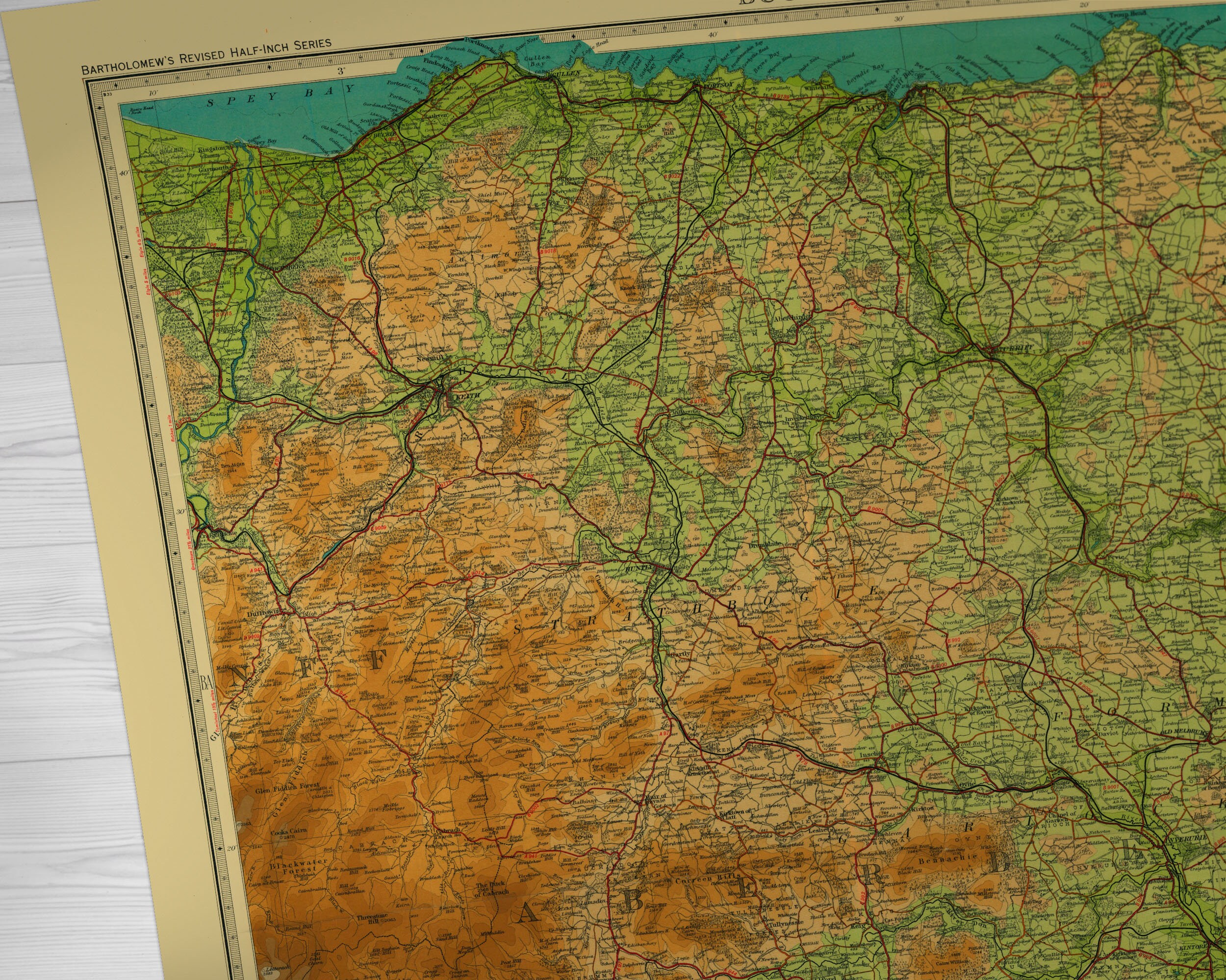 Old Map Shows Aberdeen Inverurie Peterhead Fraserburgh - Etsy